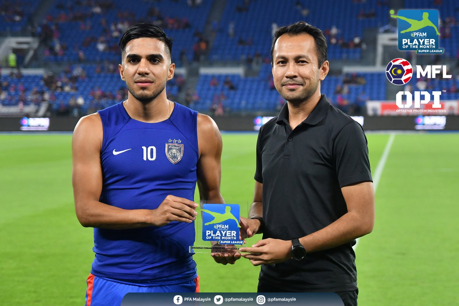 LEANDRO VELAZQUEZ (JDT) PENERIMA ANUGERAH PEMAIN TERBAIK BULANAN LIGA ...